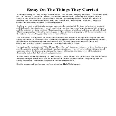 Essay On The Things They Carried.pdf