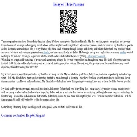 Three Passions Essay | PDF