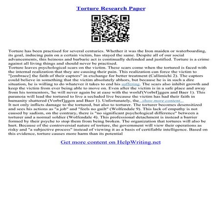 Essay On Torture | PDF