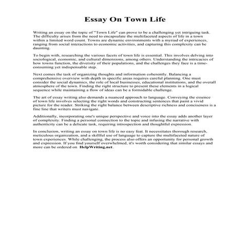 Essay On City Life.pdf