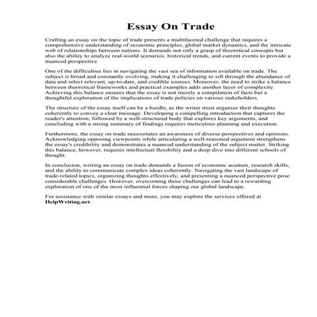 Essay On Trade.pdf