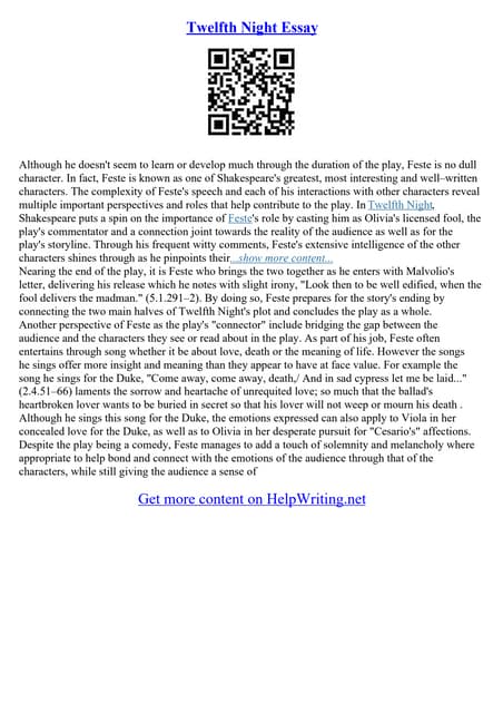 W. Shakespeare's "Twelfth night" | PPT