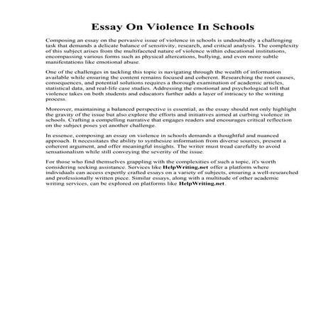 Essay On Violence In Schools.pdf