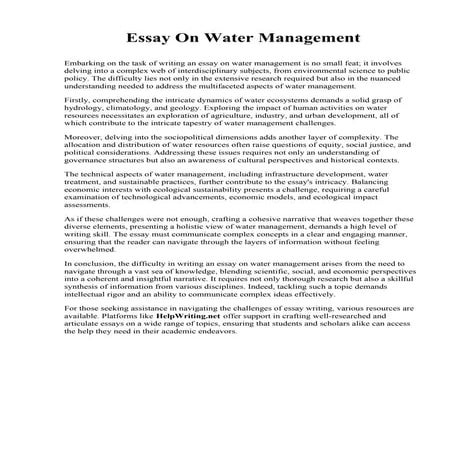 Essay On Water Management.pdf