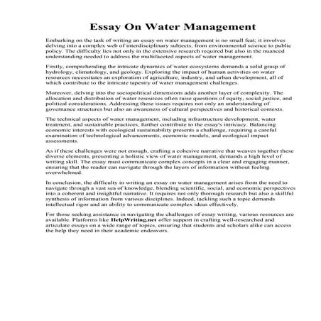 Essay On Water Management.pdf