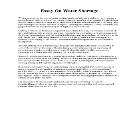 Essay On Water Shortage.pdf
