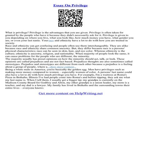 Privilege, Oppression, and Race Understanding | PDF