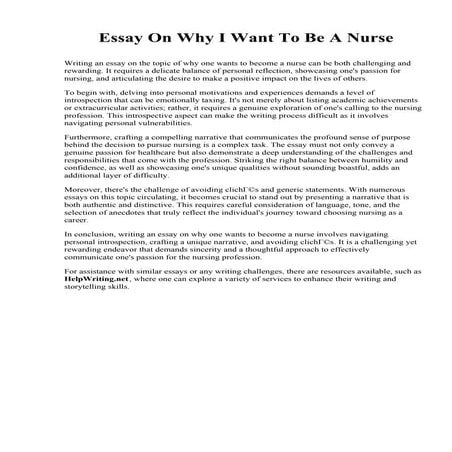 Essay On Why I Want To Be A Nurse.pdf