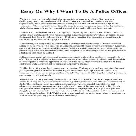 Essay On Why I Want To Be A Police Officer.pdf
