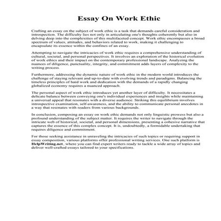Essay On Work Ethic.pdf