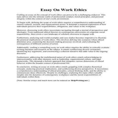 Essay On Work Ethics.pdf