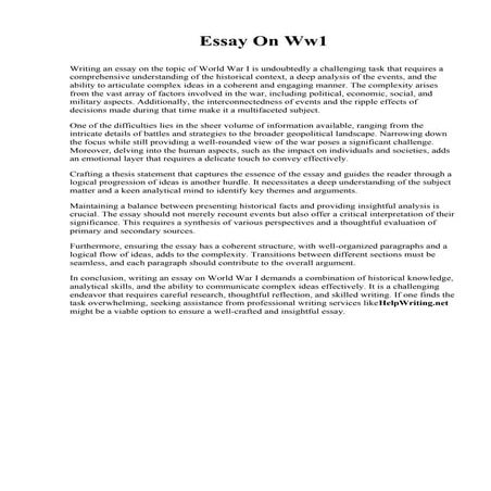 Essay On Ww1.pdf