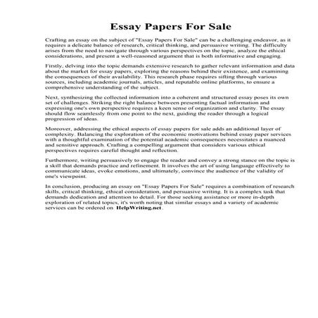 Essay Papers For Sale.pdf