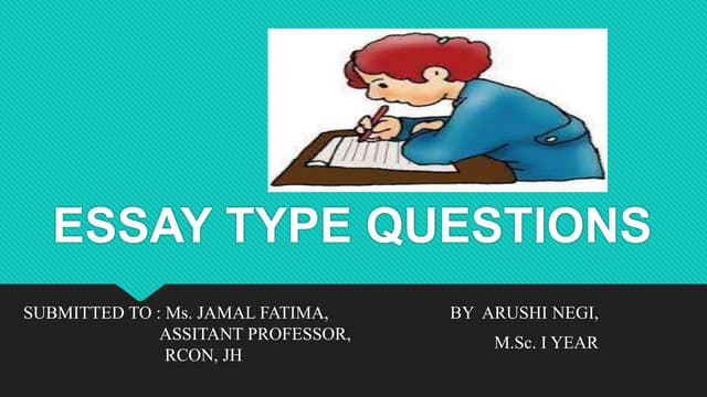 Essay type test | PPTX
