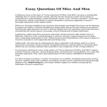 Essay Questions On Of Mice And Men.pdf