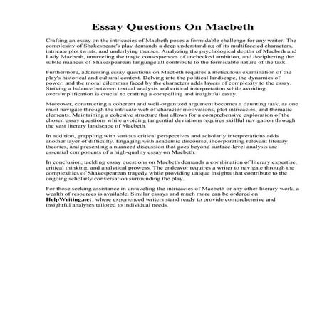 Essay Questions On Macbeth.pdf