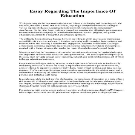 Essay Regarding The Importance Of Education.pdf