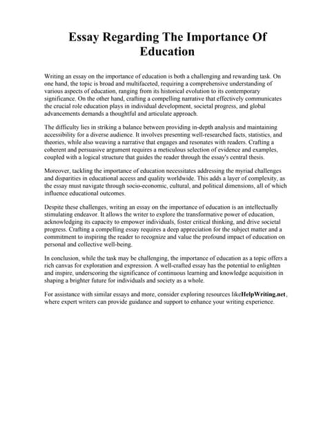 Essay Value Of Education.pdf
