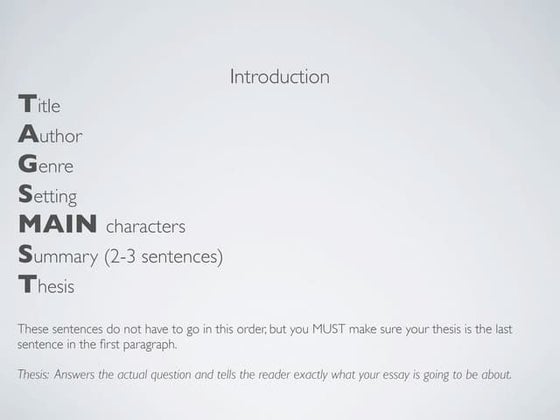 How to write an essay introduction presentation | PPT