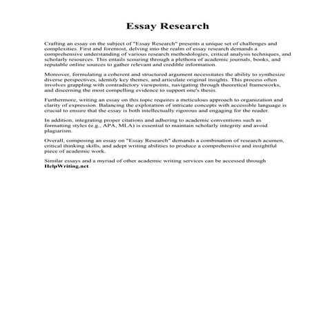 Essay On Research Methodology.pdfEssay On Research Methodology | PDF