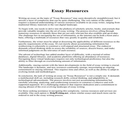 Essay Resources. Milwaukee Institute of Art and Design | PDF