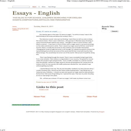 Essays english | PDF