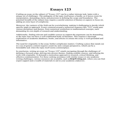 Essays 123 | PDF | Oral care | Personal Care