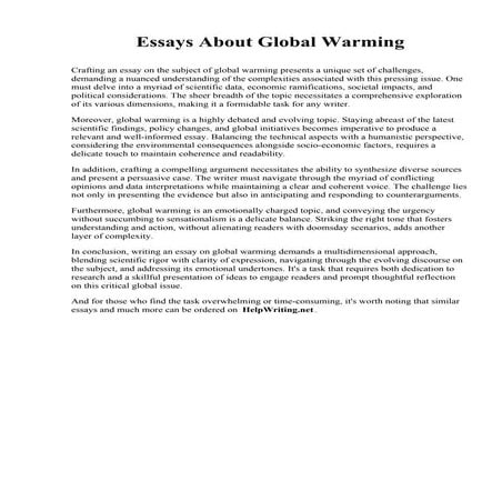 Essays About Global Warming.pdf