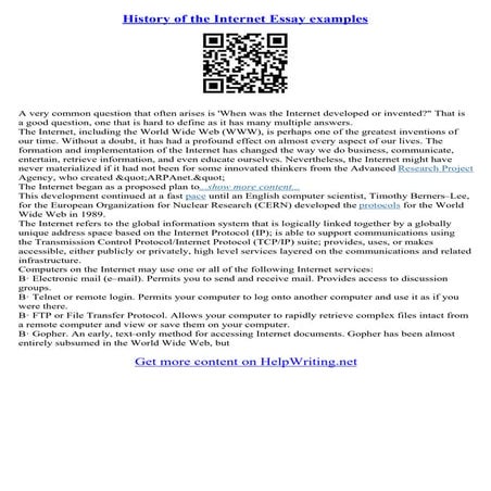 Essays About Internet | PDF