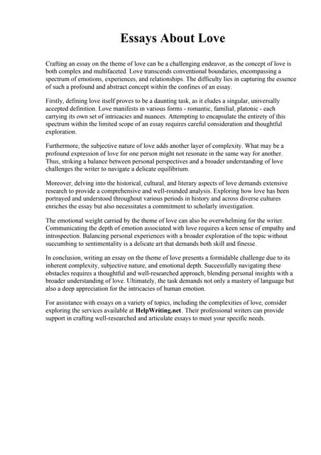 True Love Essay.pdf | Family and Relationships