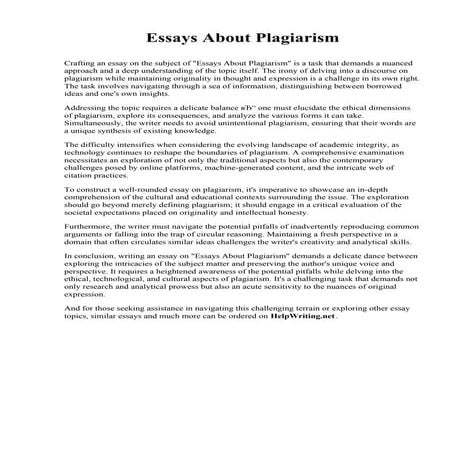 Essays On Plagiarism.pdf