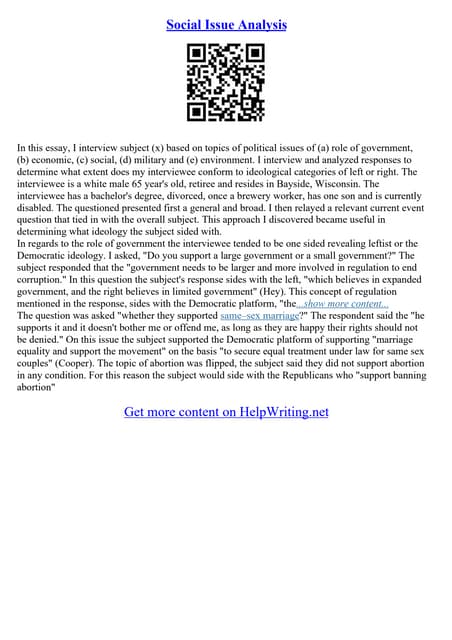 Social Issues Essay | PPT