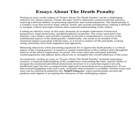 Essays About The Death Penalty.pdf