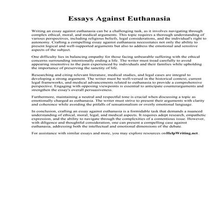 Argumentative Essay About Euthanasia.pdf