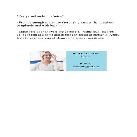 Essays and multiple choice- Provide enough content to thorough.docx