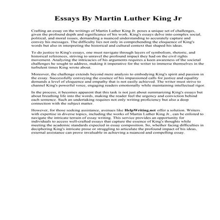 Martin Luther King Jr Conclusion Essay.pdf