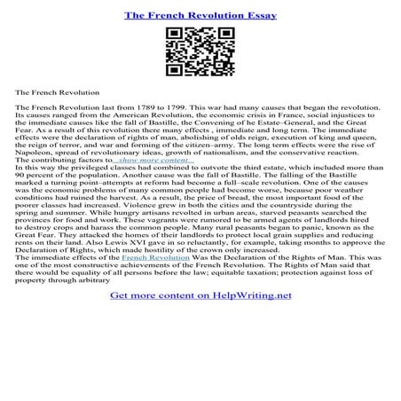 Essays Causes Of The French Revolution | PDF