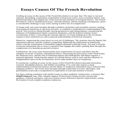 Essays Causes Of The French Revolution.pdf