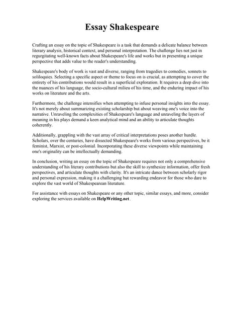 The Glass Essay Analysis | PDF