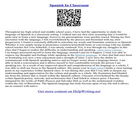 Essays In Spanish | PDF