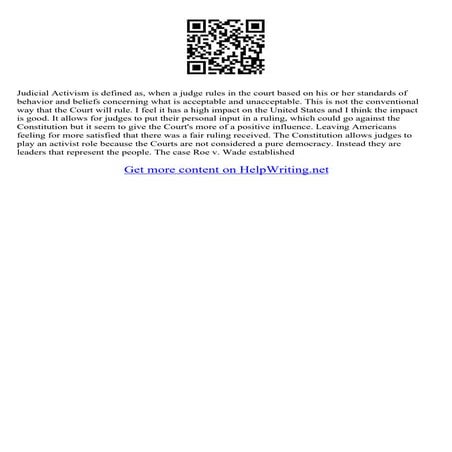 Essays Judicial Activism | PDF