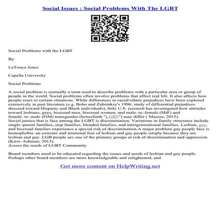 Essay Social Problem | PDF