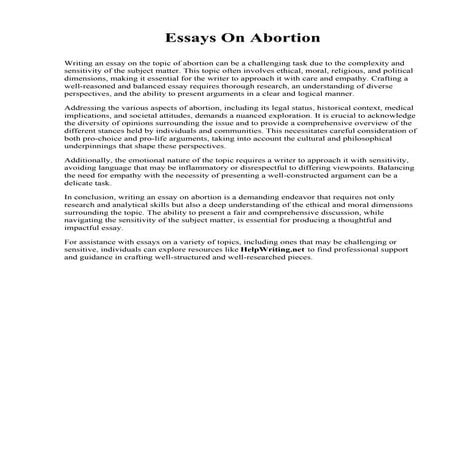 Essays On Abortion.pdf