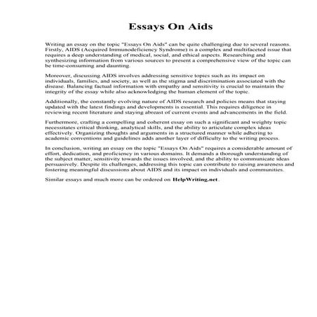 Hiv Aids Essay.pdf