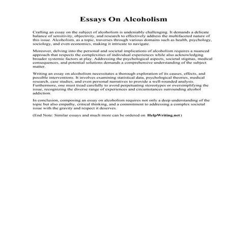 Essays On Alcoholism.pdf