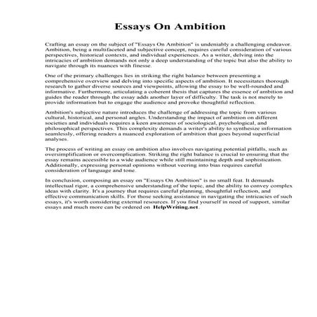 Essays On Ambition.pdf