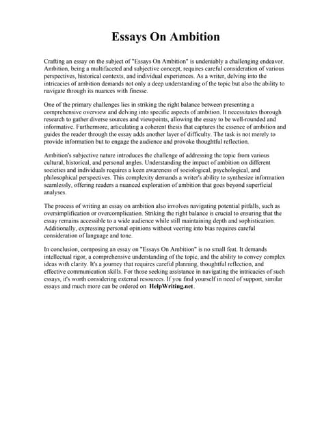 Ambition Definition Essay.pdf
