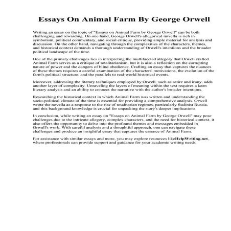 Essays On Animal Farm By George Orwell.pdf