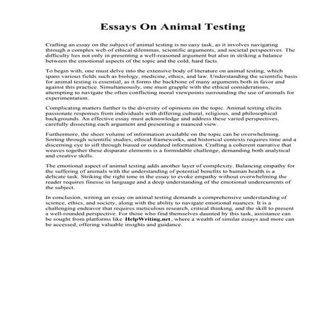 Essays On Animal Testing.pdf