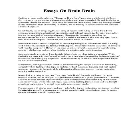 Essays On Brain Drain.pdf